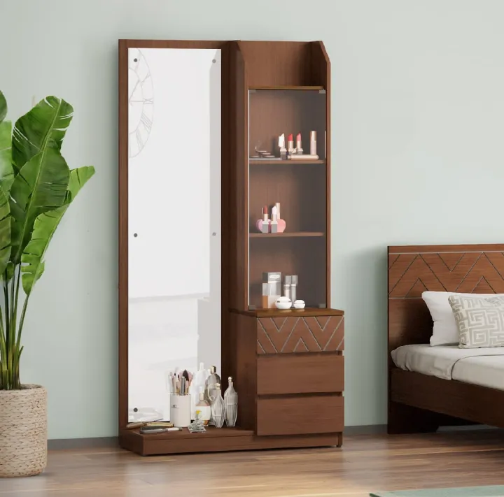 Antique MDF BOX Dressing Table with Shelves and Multiple Drawers D3 72/ ...