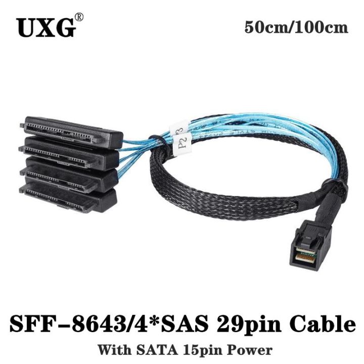 Sff-8643 To Sff-8482 Cable Internal Hd Mini Sas Sff8643 Host To 4x29pin ...