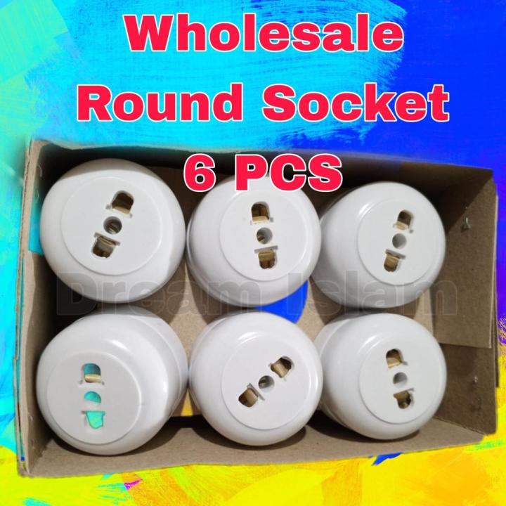 Round Socket plastic body socket 6 pcs | Daraz.com.bd