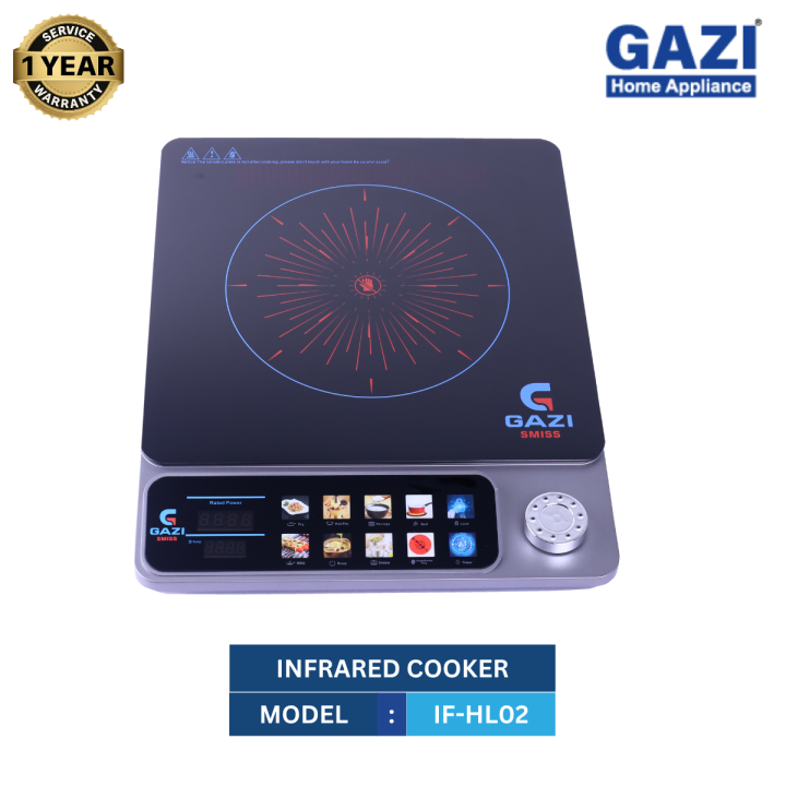 Gazi Smiss IF-HL02 Infrared Cooker | 2200W Power, Touch Sensor Control ...