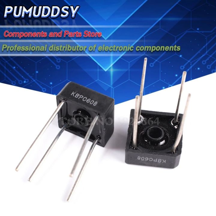 10PCS KBPC608 KBPC-608 6A 800V DIP Single Phases Diode 4pin bridge ...