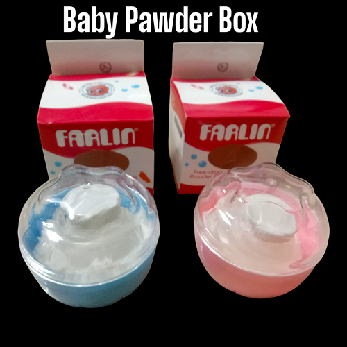 BPA Free 1 Ps Baby Powder Puff Box, Fluffy Body After-Bath Powder Case ...