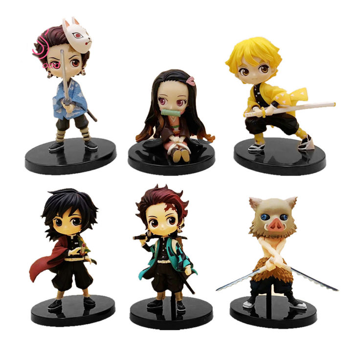 2nd Generation 6Pcs/Set Demon Slayer Anime Cartoon Action Figure ...