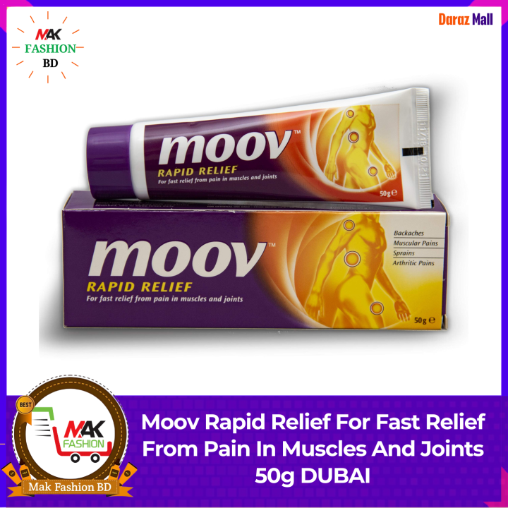 Moov Rapid Relief For Fast Relief From Pain In Muscles And Joints 50g ...