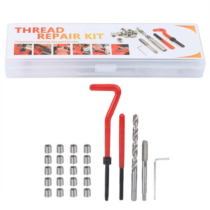 【Top Picks】 25pcs M6 Thread Repair Kit Tap Drill Bit Damaged Threads ...