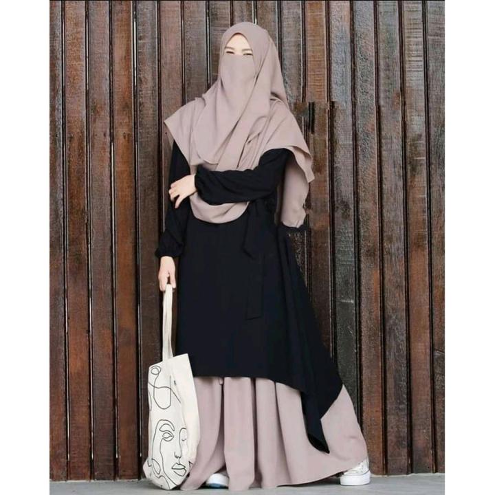 Dubai Cherry Full Set 4 Part Borka For Women YZone | Daraz.com.bd