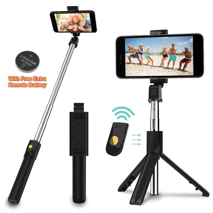 K07 Flexible Selfie Stick Tripod Stand Bluetooth Remote Control For ...