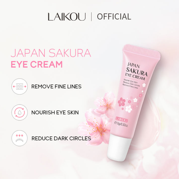 LAIKOU Japan Sakura Eye Cream Anti-wrinkle Remover Dark Circles Cherry ...