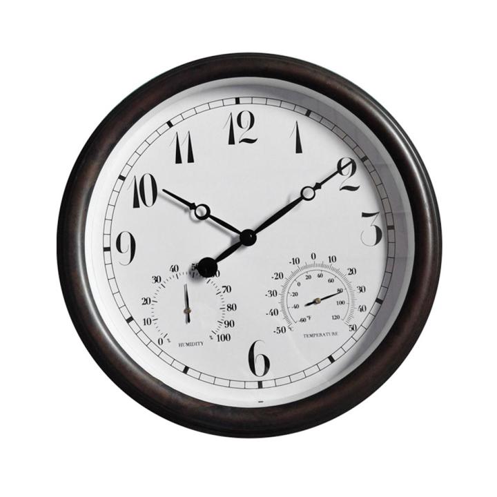 Wall Mounted Clock Easily Installation Waterproof Vintage Round Clock ...