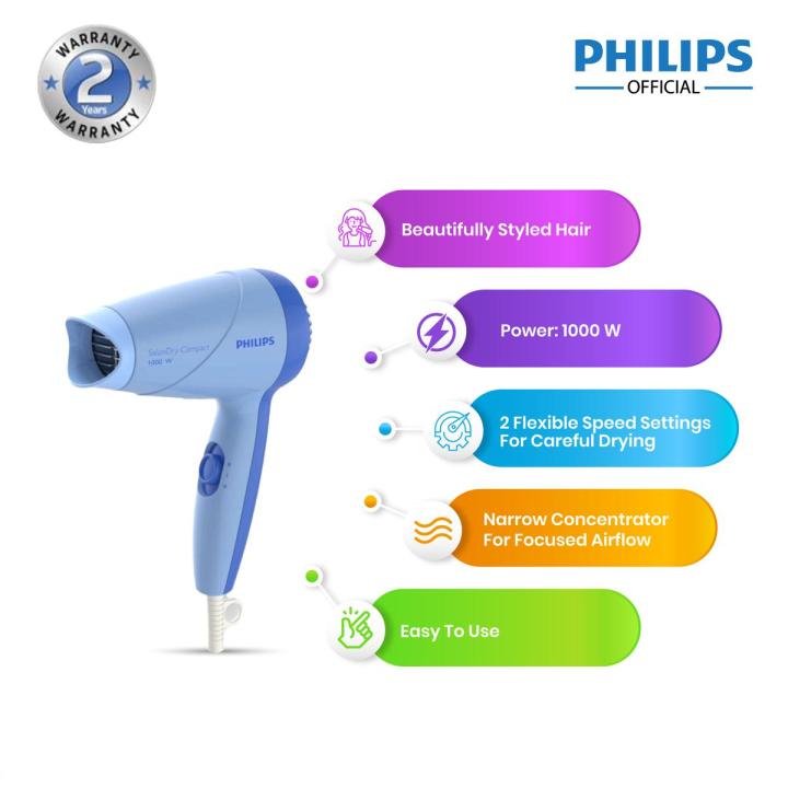 Philips HP8142/00 Hair Dryer 1000 Watts, Blue | Daraz.com.bd