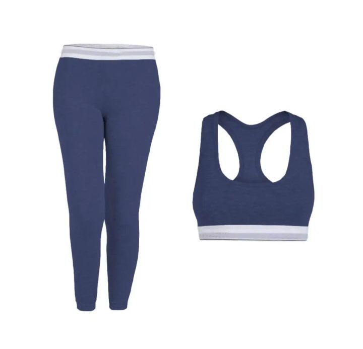 One Set Modern Cotton Bra with Long Leggings Yoga Set for Women | Daraz ...