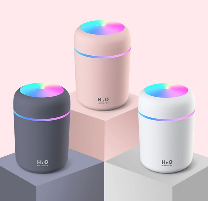 300ml H2O Air Humidifier Portable Mini USB Aroma Diffuser With Cool ...