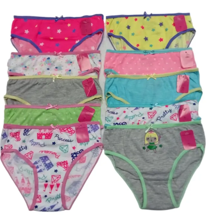 10 pcs Soft Cotton1-12y girl's Panty Multi Color Cotton Panty Panty For ...