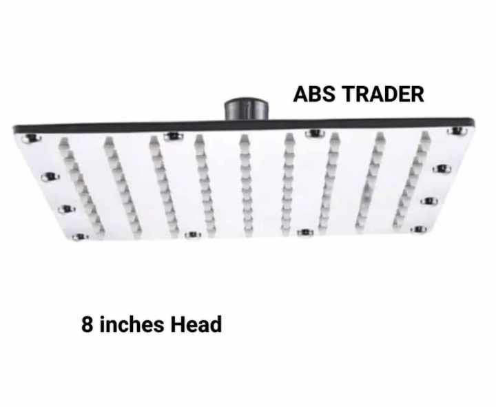 Rain Shower Head SS 8" inches Head only - Stainless steel / Bathroom ...