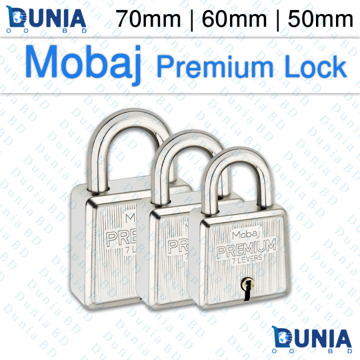 MOBAJ Premium 7 Lever Padlock Heavy Duty Security Lock 50 60 70mm ...