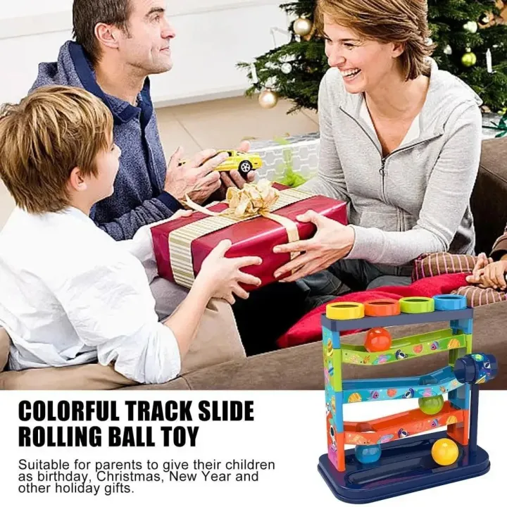 Ball Tapping Toys Plastic Slide Rolling Ball Ramp Toy Montessori ...