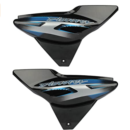 Zadon Left and Right Side Cover for Bajaj Discover 125CC Black and Blue ...