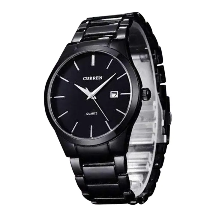 CURREN 8106 - Stainless Steel Analog Watches for Men - Black | Daraz.com.bd