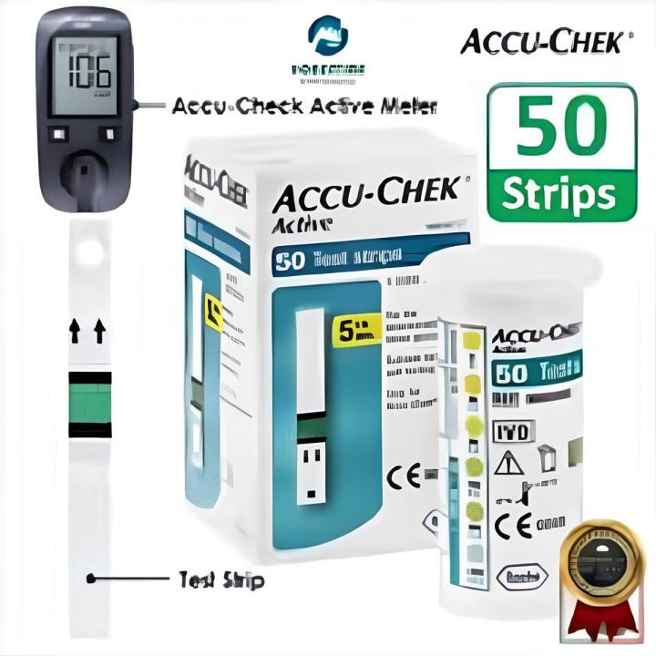 Acu Check Active Blood Glucose Test Stripes 50 Strips | Daraz.com.bd