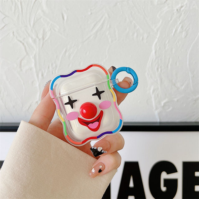 3D Clown Nose Cute Earphone Case with Key Ring For Apple Airpods Pro 3 ...