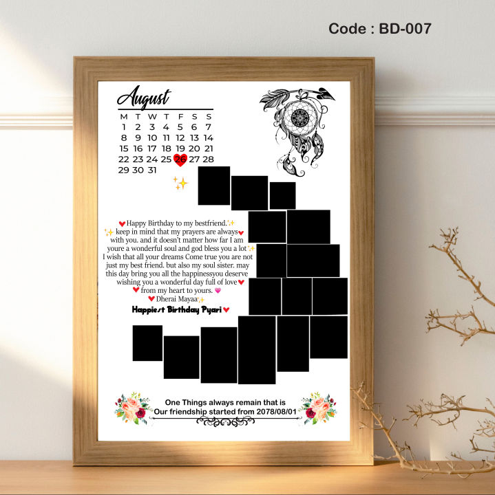 Customised Birthday Gift photo frame design Happy Birthday Special ...