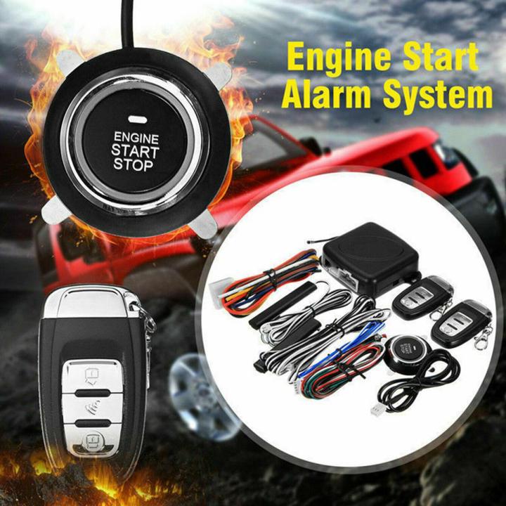 Car SUV PKE Keyless Entry Engine Start Alarm System Push Button Start ...