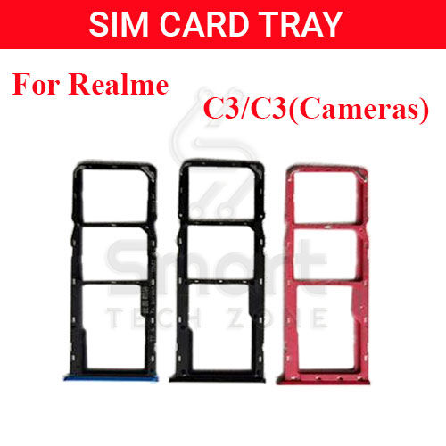 Realme C3 Sim Tray Micro SD Card Slot with Sim Ejector Pin Replacement ...