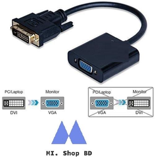 DVI-D to VGA Adapter Converter - Male to Female M/F Video Adapter Cable ...