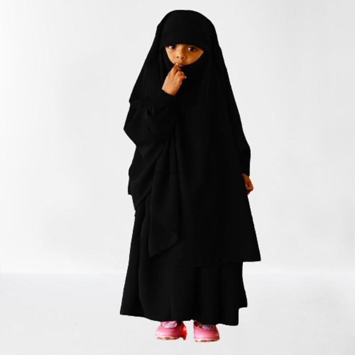 Baby Khimar Borka- Stylish Full Set for 4 to 10-Year-Old Girls - Adjust ...