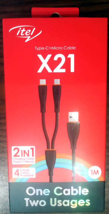 itel ICD X21 type C & Micro Cable | Daraz.com.bd