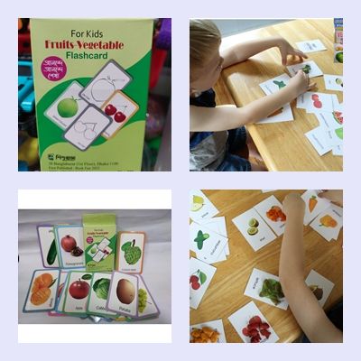 32 Piece/set Fruits-Vegetables Flash Cards Teach Kids | Daraz.com.bd