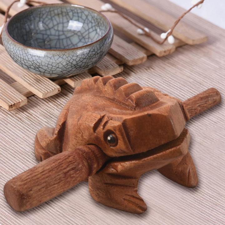 2X Carved Croaking Wood Percussion Musical Sound Wood Frog Tone Block ...