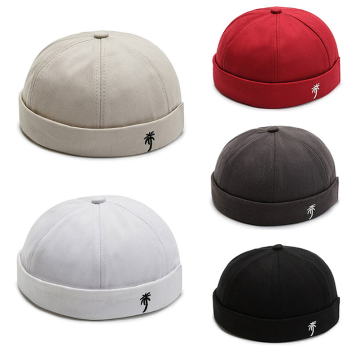 Vintage Dome Hat Mens Solid Color Velvet Beanies For Men Docker Sailor ...
