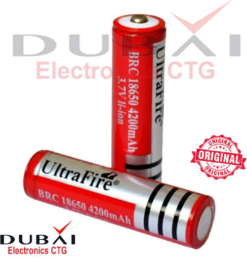Ultra Fire 18650 Lithium Li-ion Rechargeable Battery | Daraz.com.bd