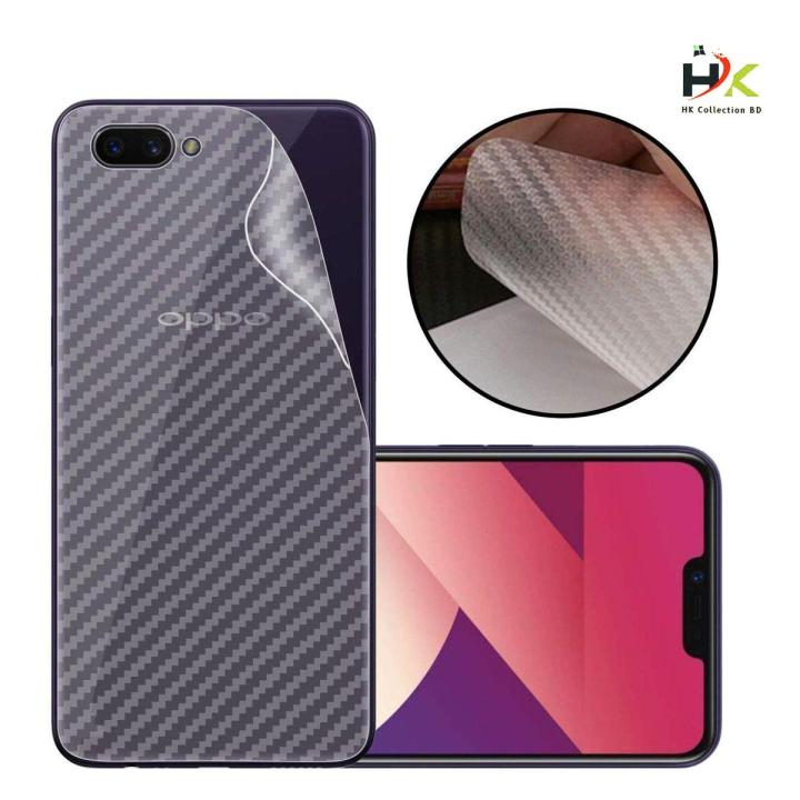 Oppo A3s Carbon Fiber Sticker Vinyl Back Poly Skin Protector | Daraz.com.bd