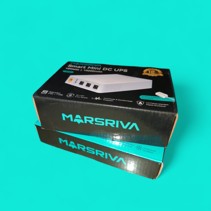 MARSRIVA KP3 10000mAh 18Watts Smart Mini DC UPS with 12V Power Adapter ...