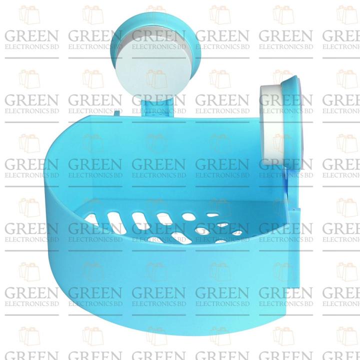 Plastic Suction Wall Corner Triangle Shelves Rack Bin Shower Basket ...