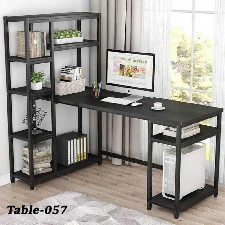 New Design Modern Study Table With Shelves T057 | Daraz.com.bd