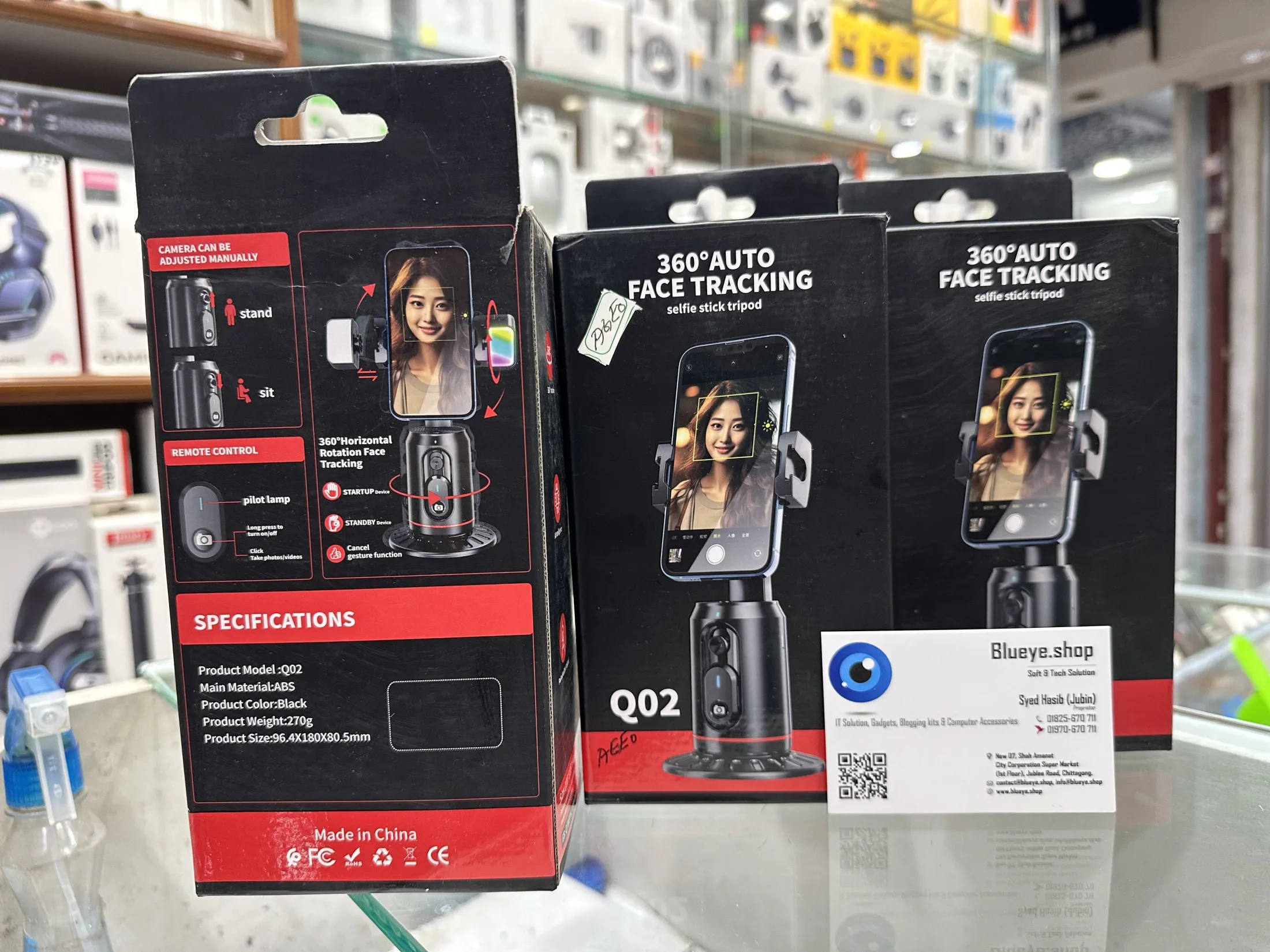 Retrack Q02 AI Tracker 360° Auto Face Tracking Smart Selfie Gimbal ...
