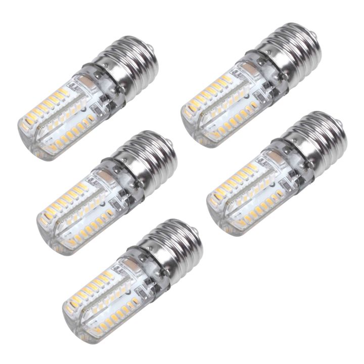 5X E17 Socket 5W 64 LED Lamp Bulb 3014 SMD Light Warm White AC 110V ...
