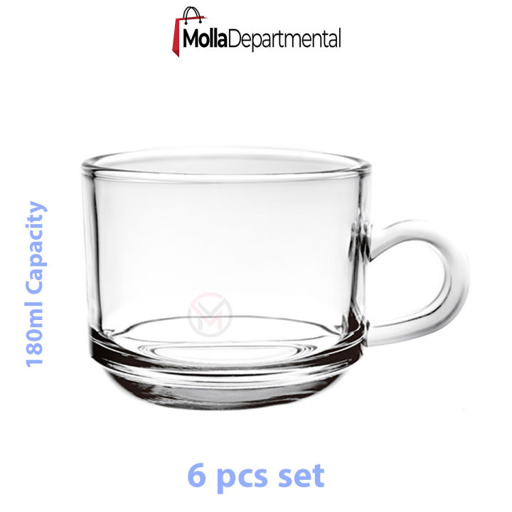 Set of 6 glass cup Blinkmax Glassware KTZB58 180ml | Daraz.com.bd