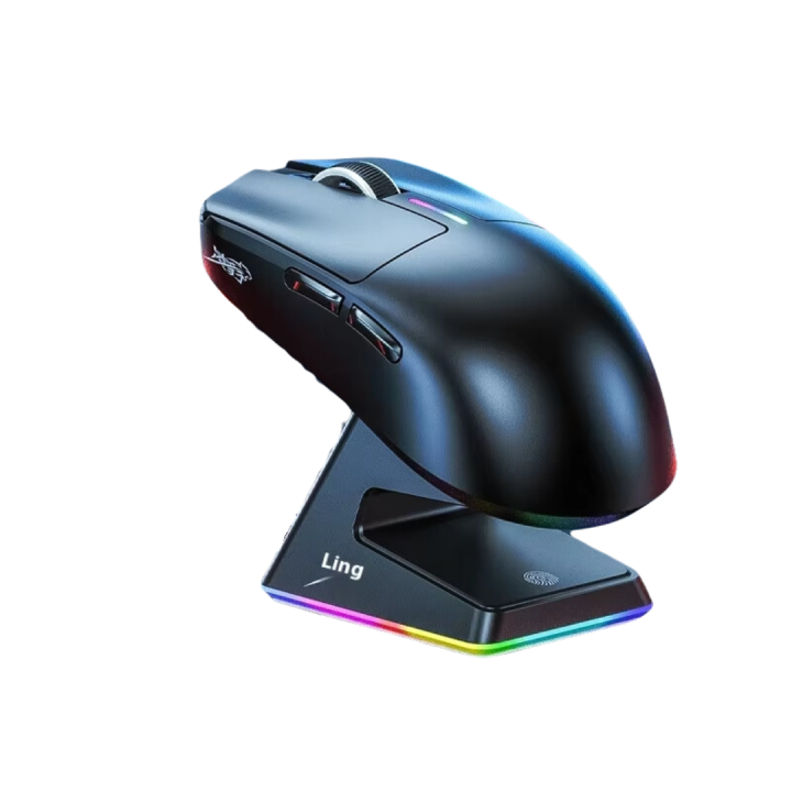 LINGBAO M6 Wireless Tri-Mode Gaming Mouse With Dock Wired Bluetooth ...