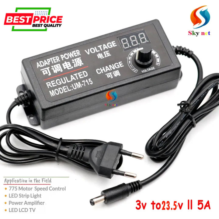 DC 3V to 24V 5A. 3V to 24V. Otu Adjust Adapter. Universal Adjustable AC ...