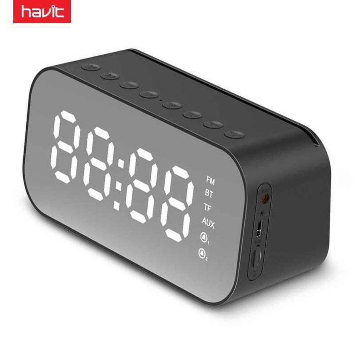 HAVIT Mx701/M3 Bluetooth Speaker LED Display Temperature FM Radio ...