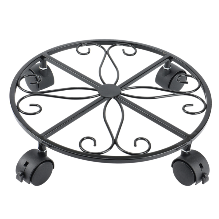 2X Plant with Wheels Rolling Plant Stand, Heavy Duty Iron Garden Flower ...