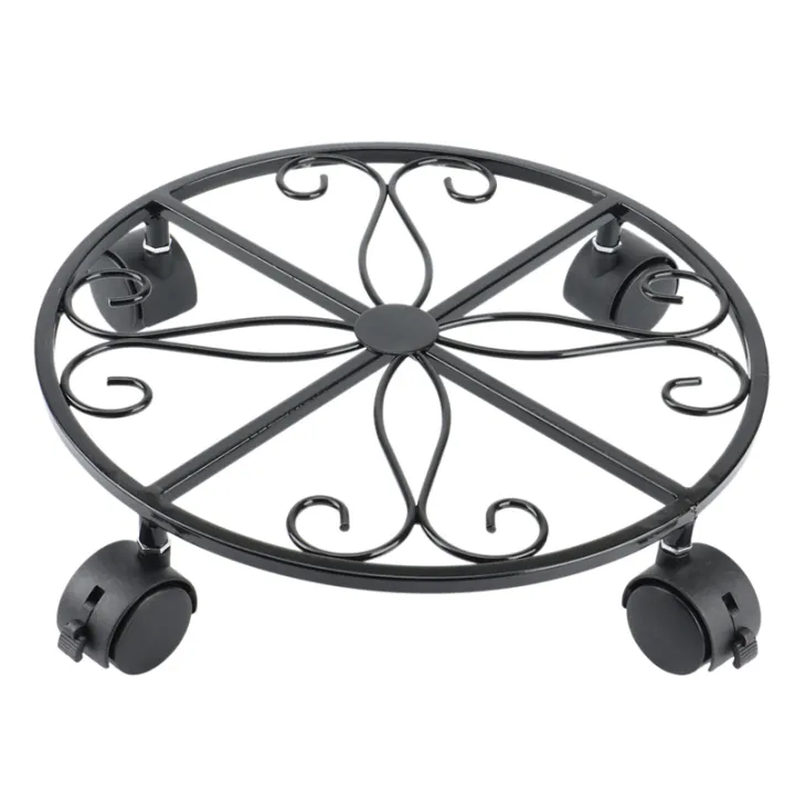 2X Plant with Wheels Rolling Plant Stand, Heavy Duty Iron Garden Flower ...