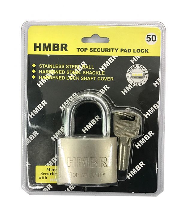 50mm Padlock With 4 Keys Top Security Lock HMBR | Daraz.com.bd