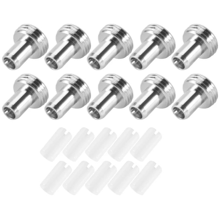 10Pcs Ceramic Tube Sleeves and 10Pcs Metal Head Connector Adapters for ...