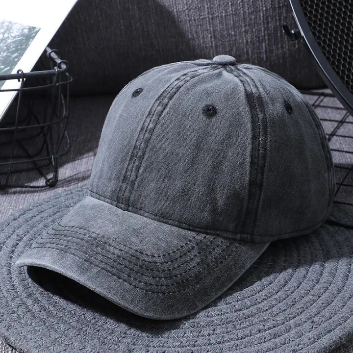 Men's Washed Pure Color Cap Baseball Cap | Daraz.com.bd