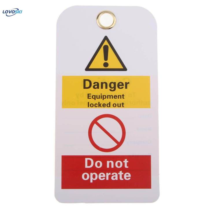 5PCS Security Lockout Tagout Tag Safety Name Remark Card Label A ...